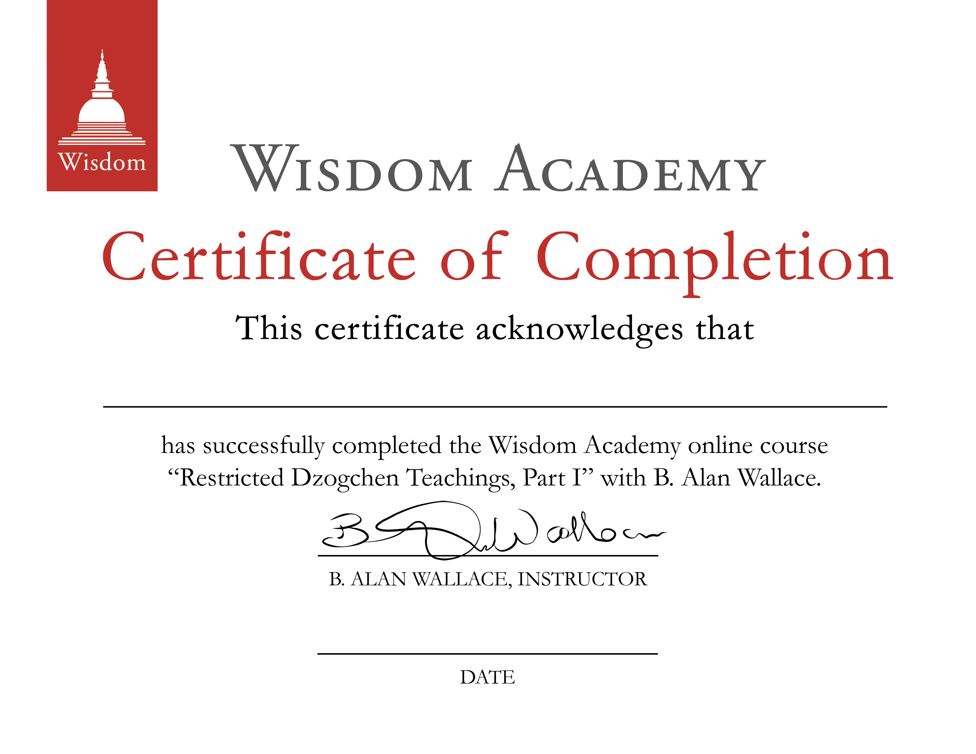 Restricted Dzogchen Teachingd I Certificate The Wisdom Experience