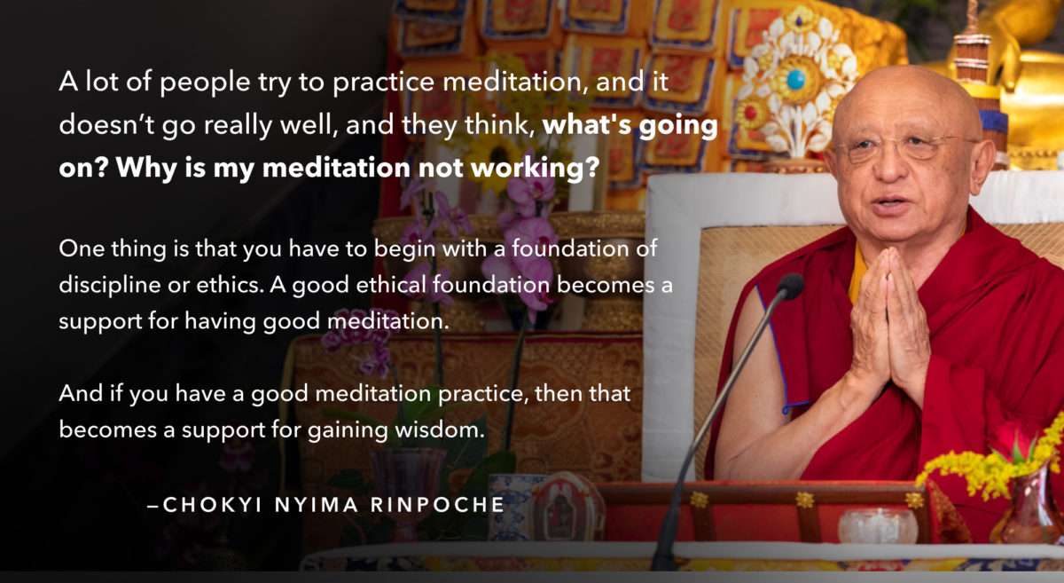 Shila, Samadhi, and Prajna — New course with Chokyi Nyima Rinpoche